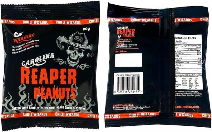 Reaper Peanuts Hot as Hell Seasoned Peanuts 2 x 80g Carolina Reaper ...