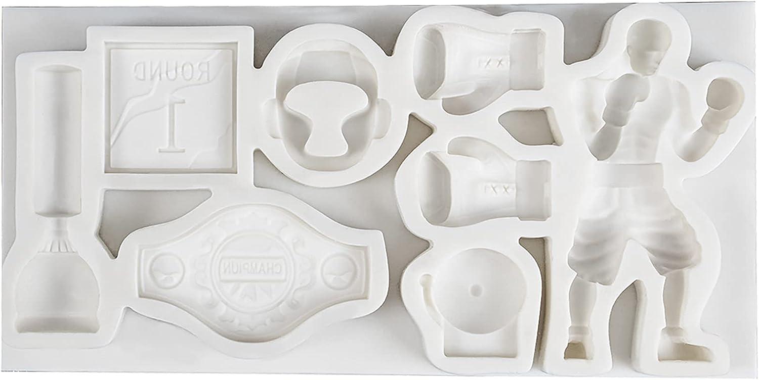 Boxer Boxing Sports Silicone Mold - 8-Cavity Cake Decoration, Cupcake ...