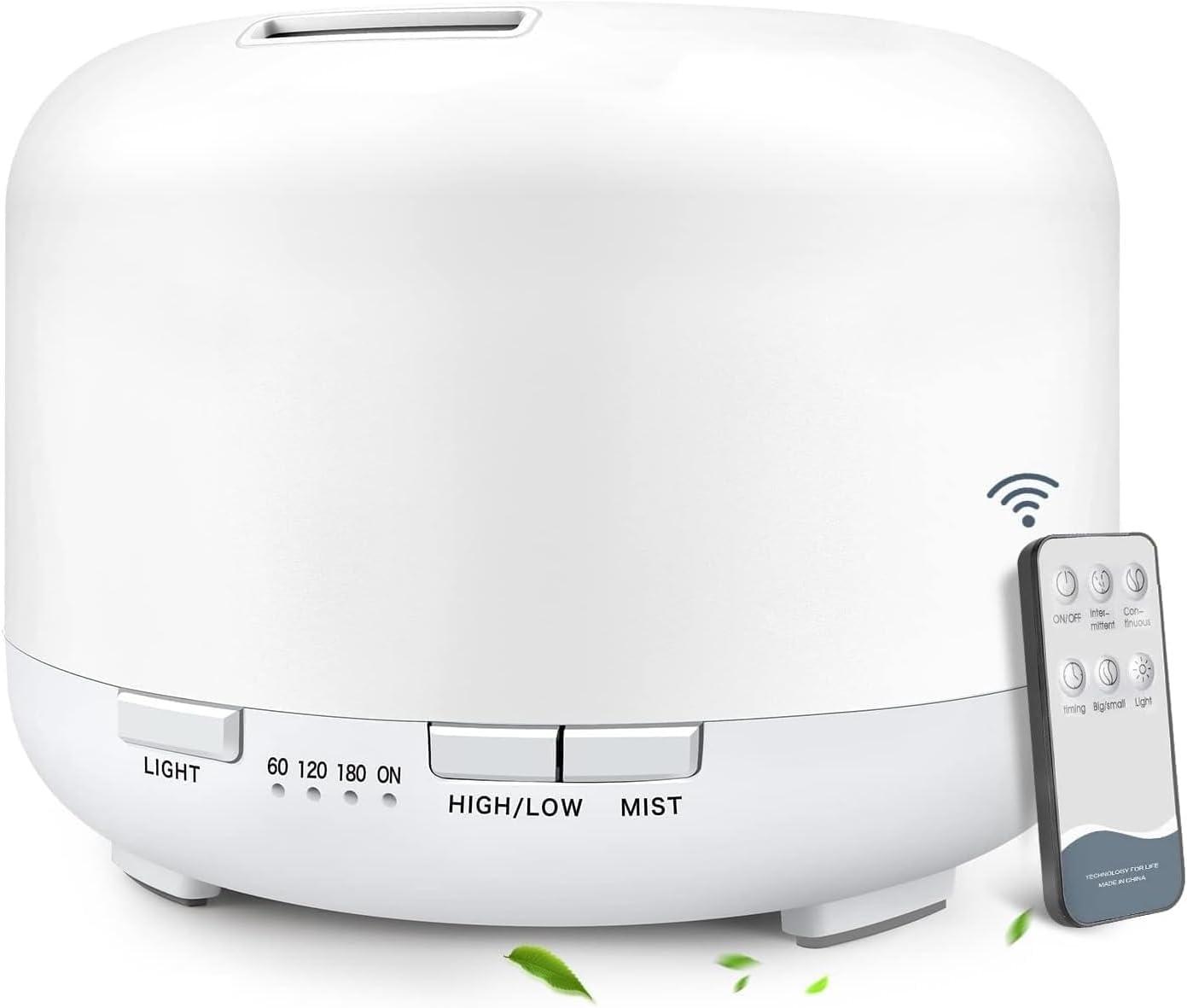 Lonid 500ml Essential Oil Diffuser - Ultrasonic Humidifier with 4 ...