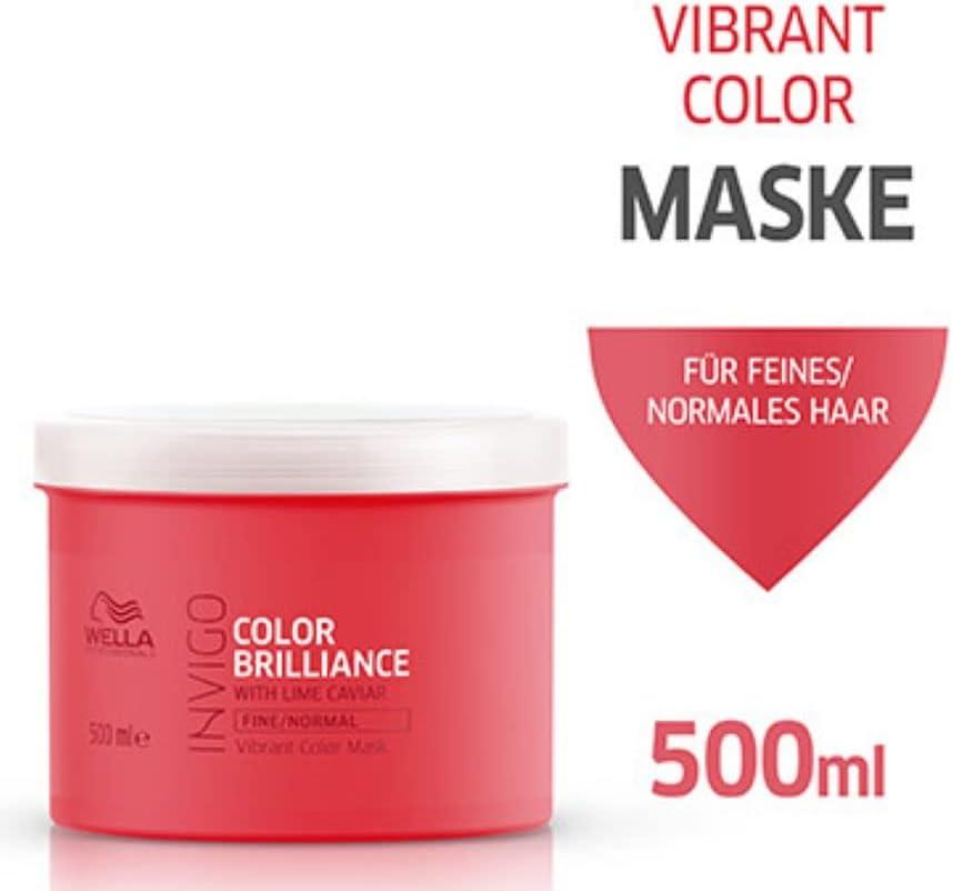Wella Invigo Colour Brilliance Mask with Lime Caviar 500ml - For Fine ...