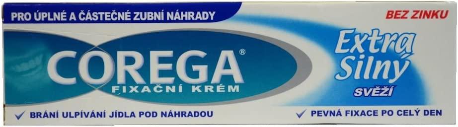 Corega Denture Adhesive Cream Original Extra Strong 40g - Secure Hold ...