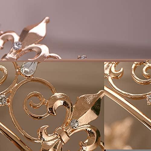 Gold King Crown Tiara for Men 7" Crystal Prom Party Headband, Large ...