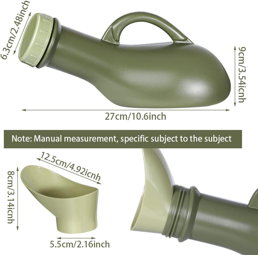 Portable Urinal Travel Toilet Bottle with Funnel - 1000ML Unisex Pee ...