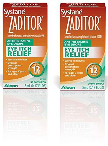 Zaditor Antihistamine Eye Drops 2-Pack - 2 Count, Fast-Acting Relief ...