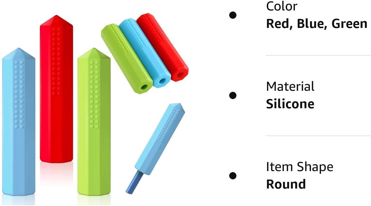 Sensory Chew Pencil Toppers Set - 6 Pieces Autism Chew Toys for Boys ...