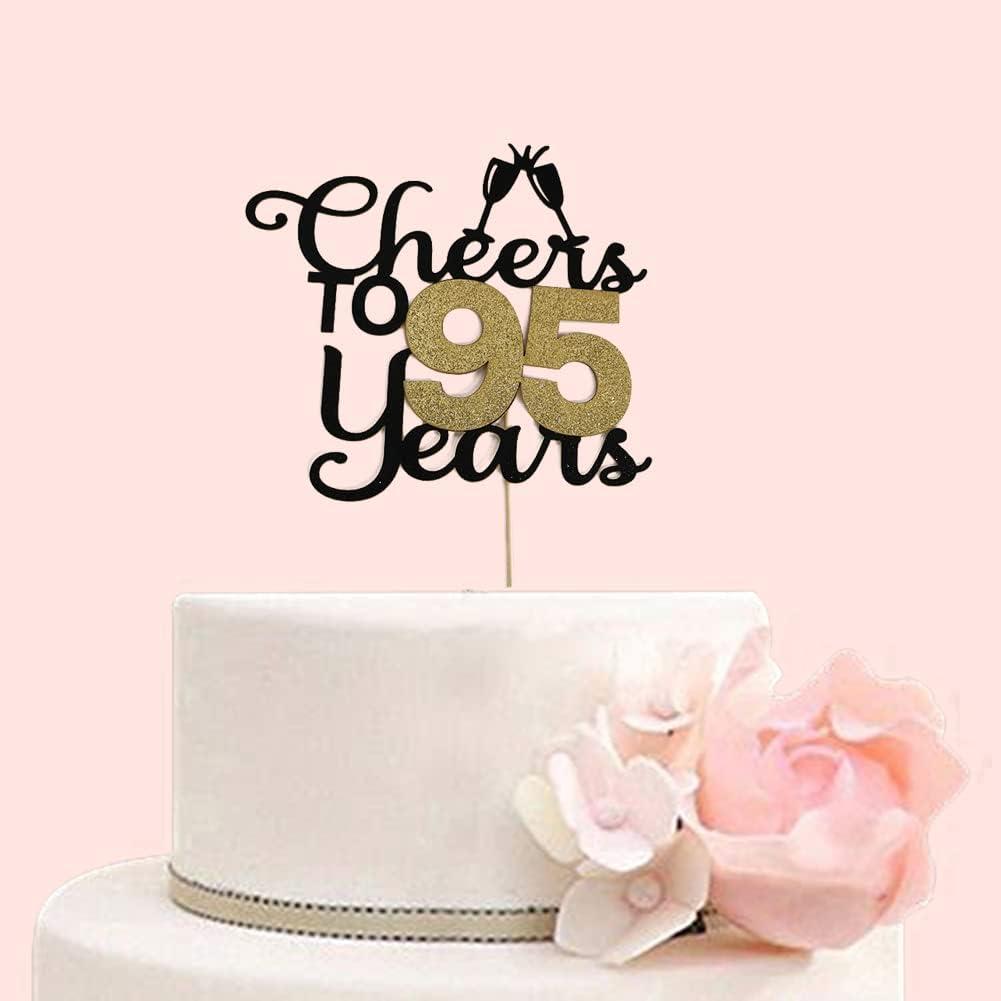 Cheers To 95 Years Cake Topper 95th Birthday Cake Topper for Brithday ...