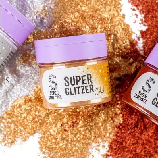 Super Sprinkle Gold Edible Glitter Powder | Perfect for Drinks & Cakes ...
