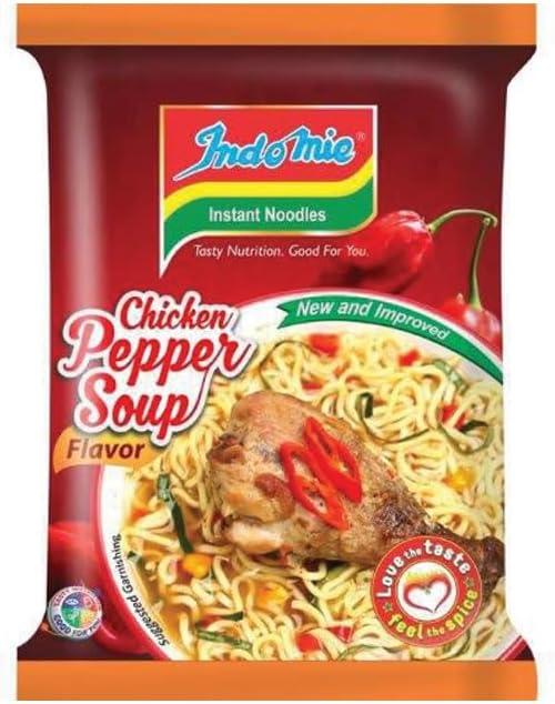 Indomie Instant Noodles Chicken Pepper Soup flavour 70g (Pack of 40 ...