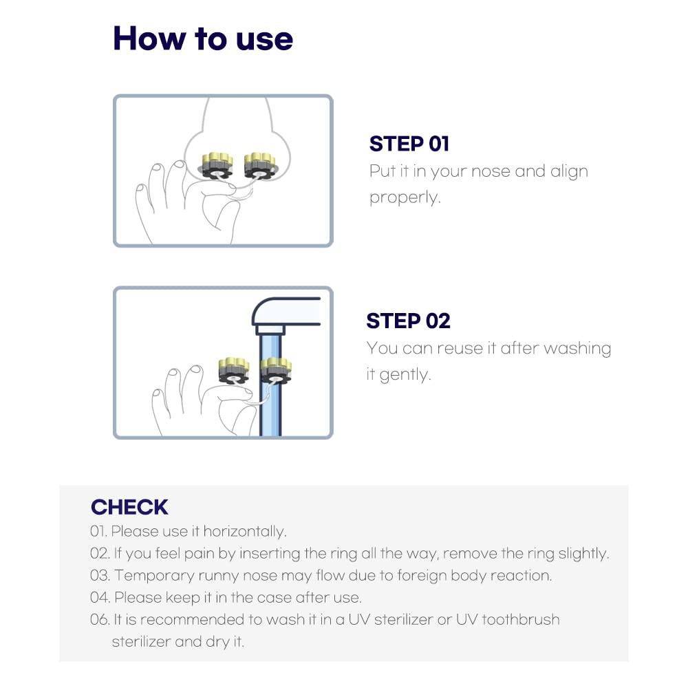 KOKOK 3-Ply Reusable Nose Filter Nasal Plugs - Pack of 3 (Large ...