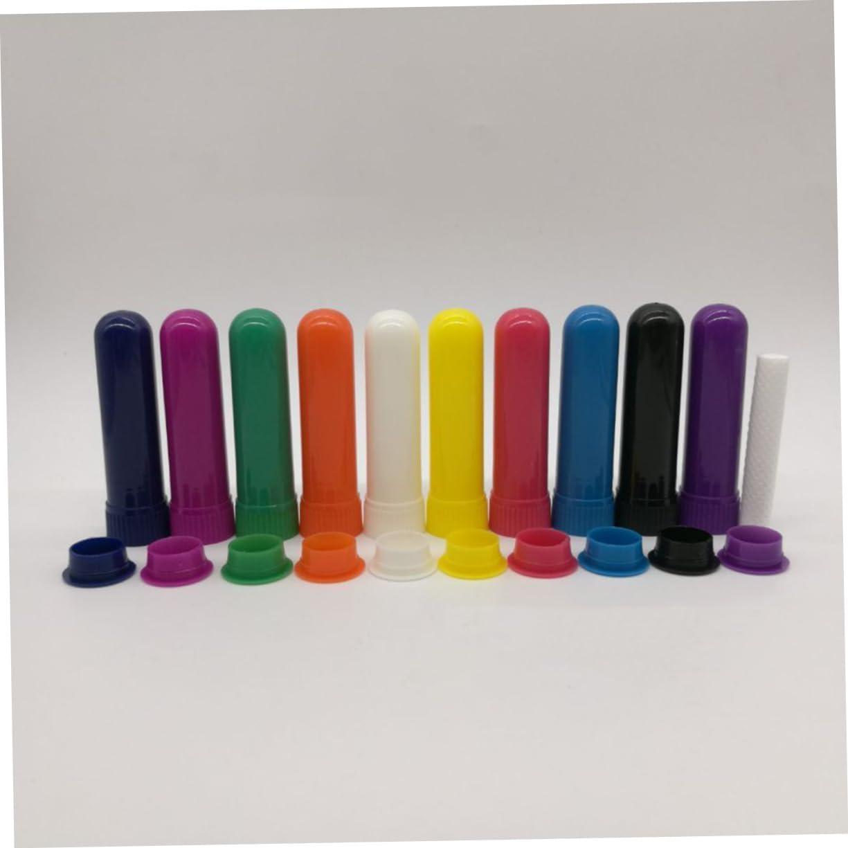 Healifty 24pc Empty Inhaler Tubes for Essential Oils - Silver Nasal ...