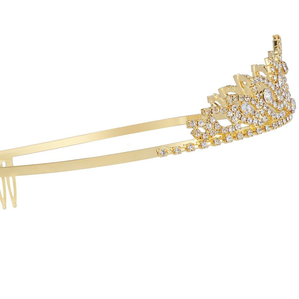 Shining Rhinestone Wedding Tiara with Comb - Bridal Crystal Headband ...