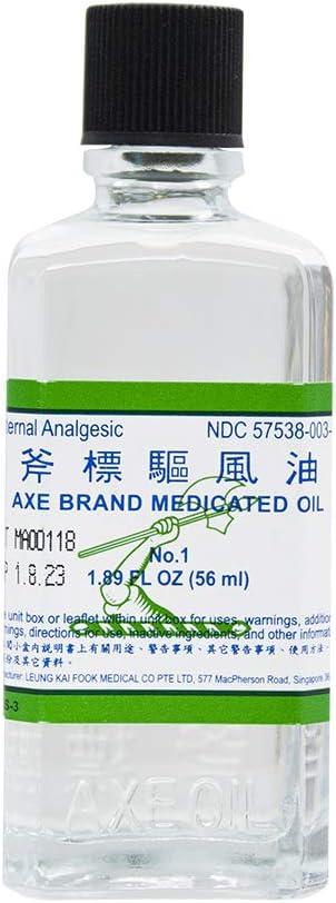 Axe Brand Medicated Oil 1.89 fl oz for Muscle Joint & Backache Pain ...