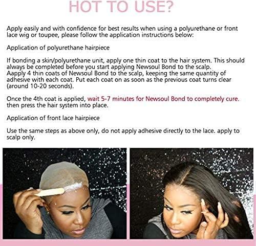 Lace Wig Glue 1.3 oz - Safe Non-Toxic Invisible Bonding Adhesive for ...