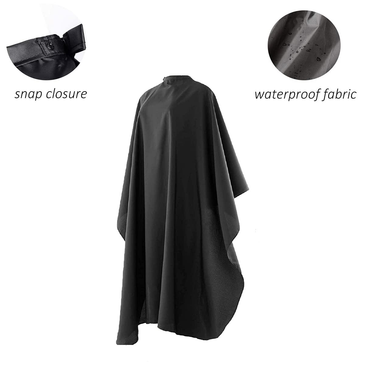 Professional Barber Cape Set - Snap Closure, Water Resistant Nylon ...
