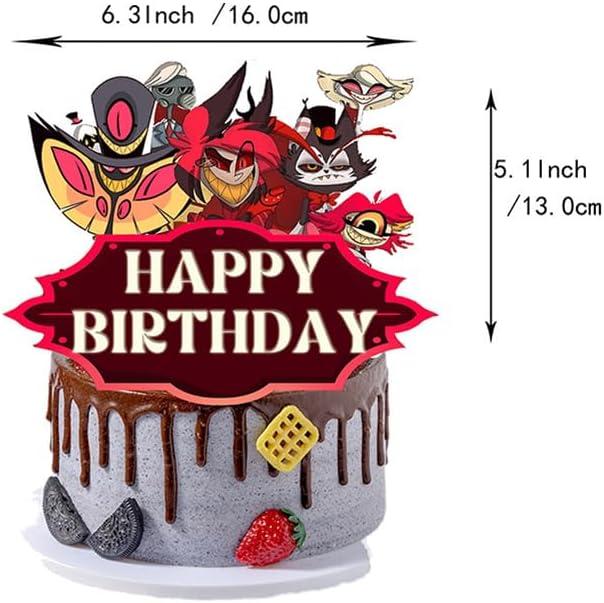 Hazbin Hotel Birthday Party Decorations Supplies Set Happy Birthday ...