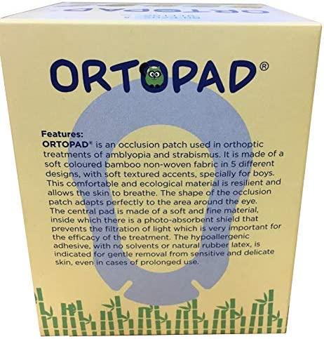Ortopad Soft Bamboo Boys Eye Patches 50/Box - Regular Size 4+ yrs ...