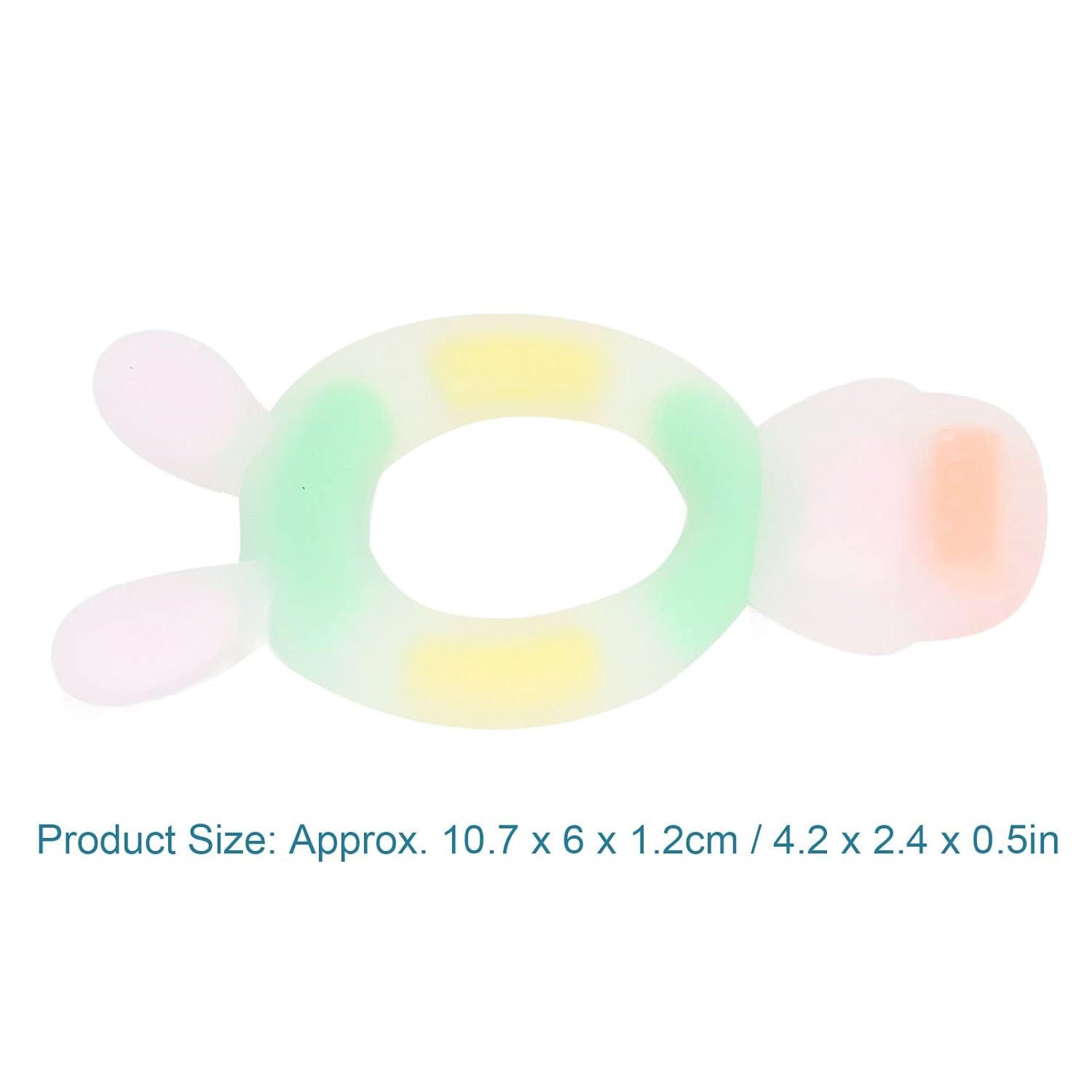 Silicone Baby Bite Ring - Soft Cartoon Rabbit Chew Toy for Travel ...