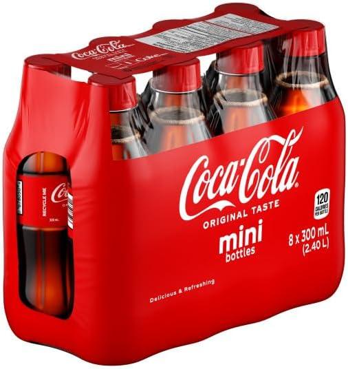 Diet Coke Coca-Cola Coke Classic 300mL Mini Bottles Pack of 8 | Buy Now ...