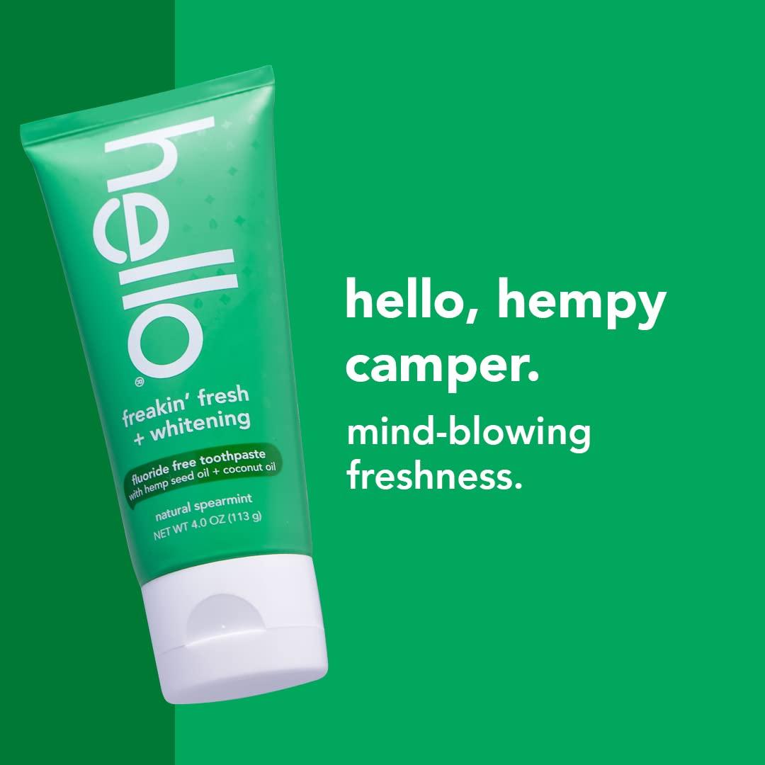 Hello Freakin Fresh Vegan Whitening Toothpaste - Fluoride & Peroxide ...
