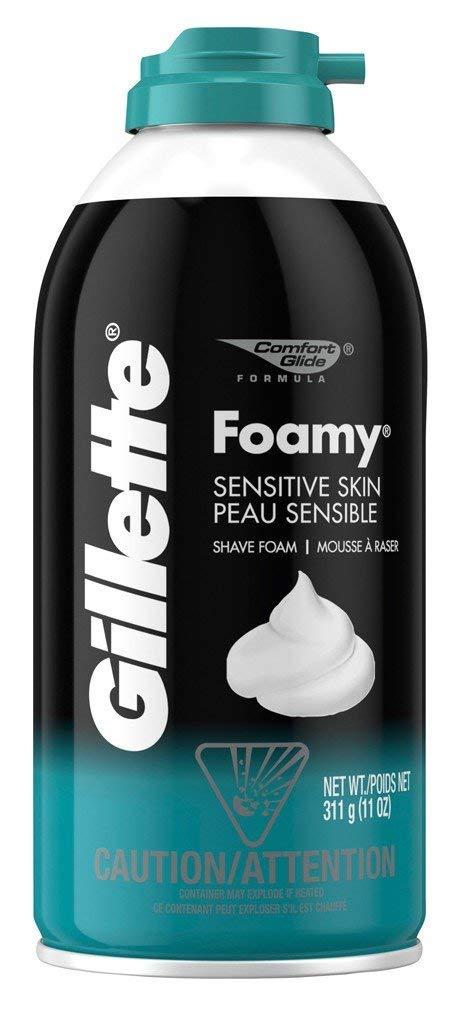 Gillette Foamy Shave Foam Sensitive 11 oz | Smooth Comfortable Shaving ...
