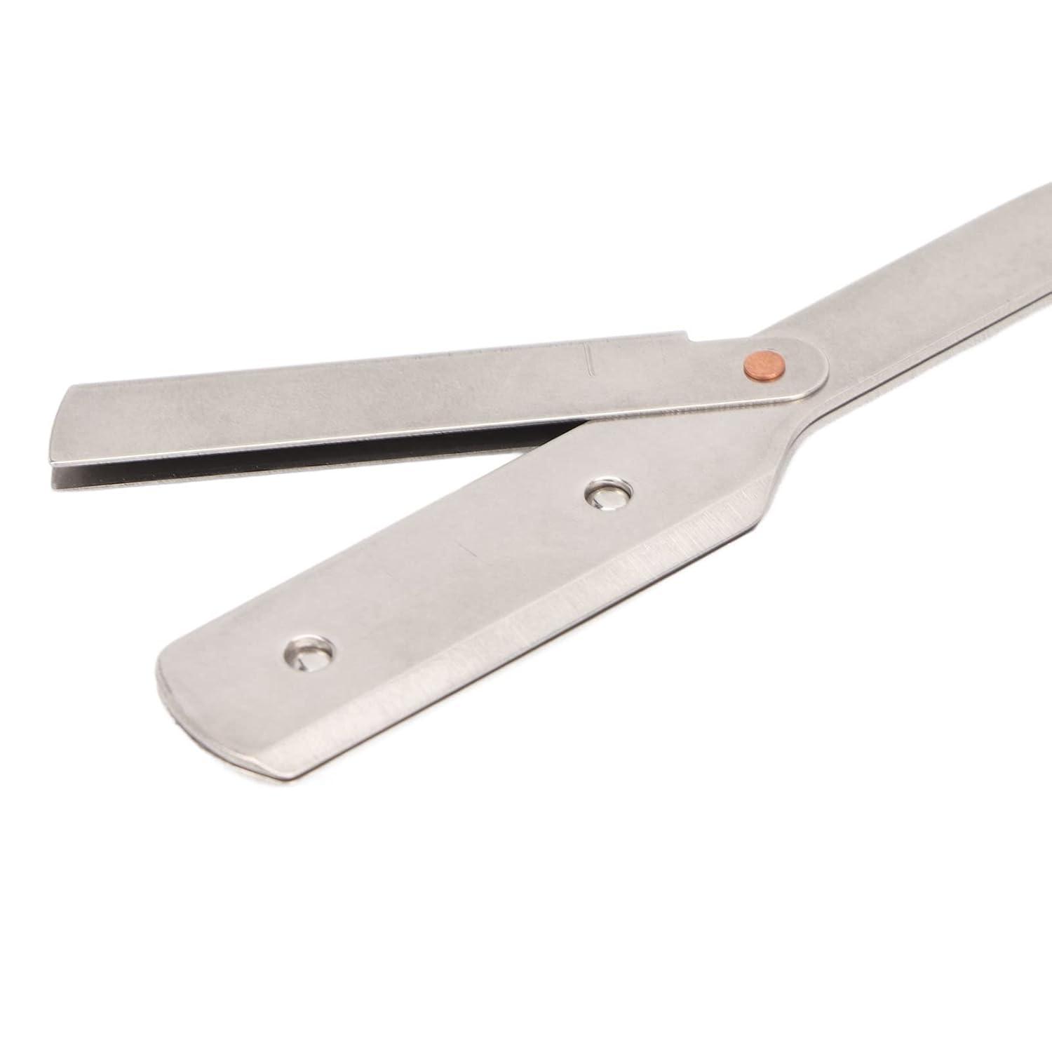 Stainless Steel Beard Blade Holder - Foldable Manual Razor Stand for ...