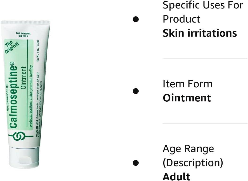 Calmoseptine Moisture Barrier Skin Ointment 4 oz (Pack of 2) - Soothing ...