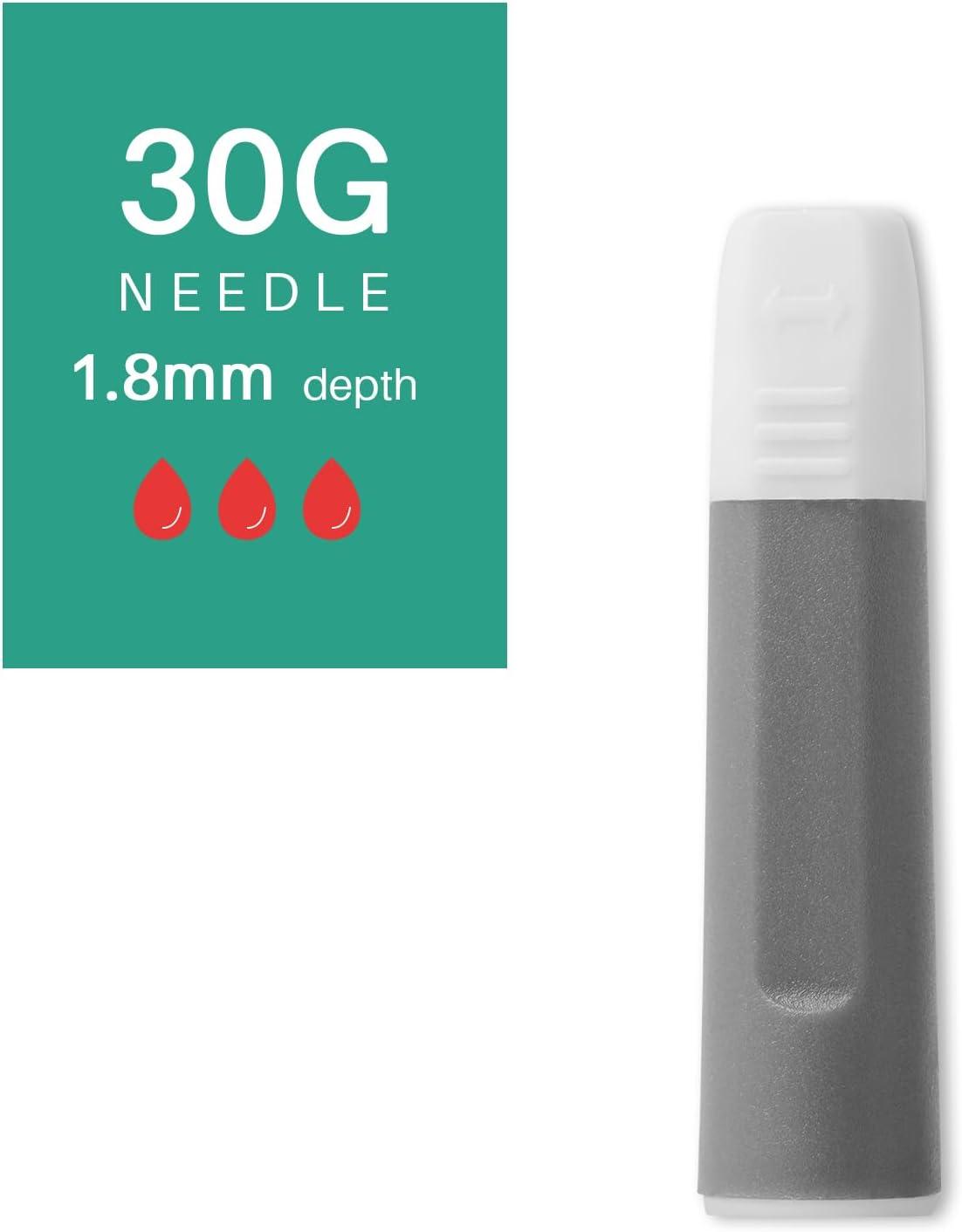CareLiving Safety Lancets 30 Gauge Needle 1.8 mm 100 Count - Sterile ...