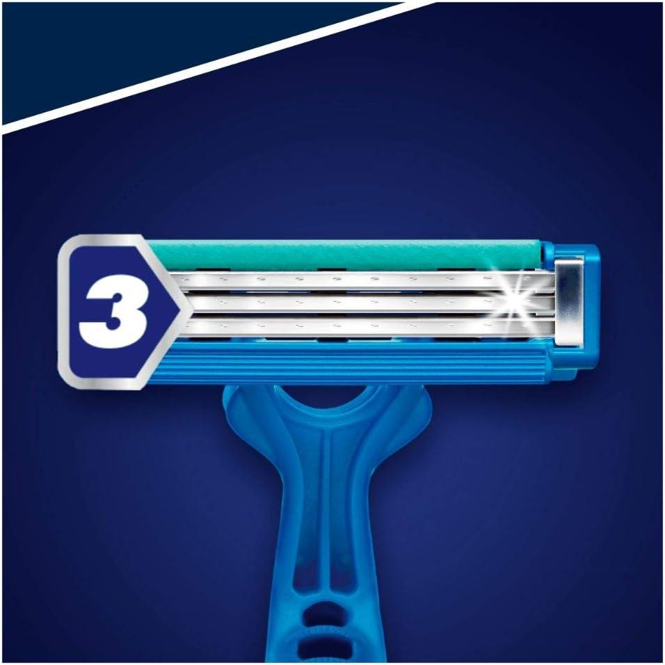 Gillette Blue3 Simple Disposable Razors for Men - 8 Triple Blade Wet ...