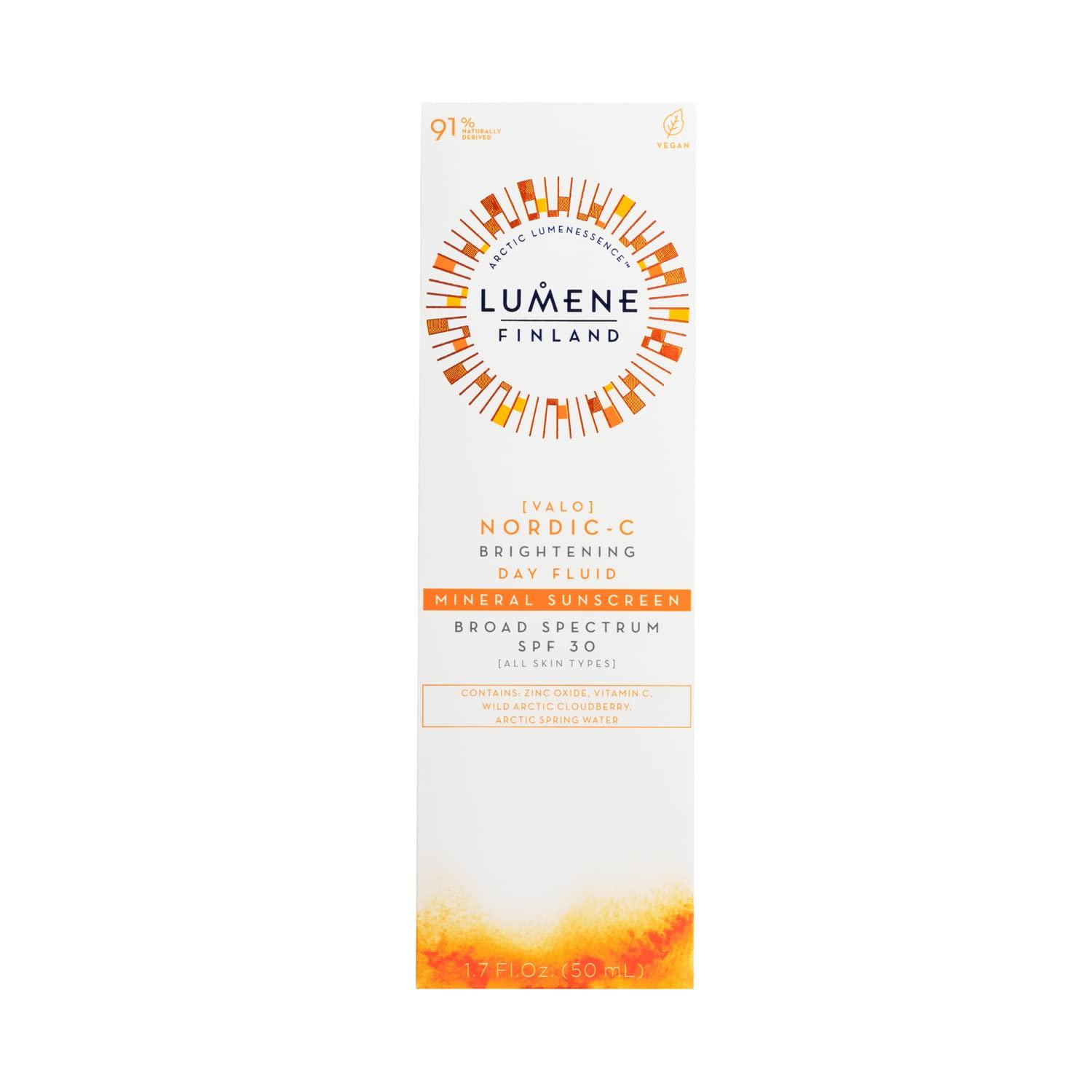 Lumene Nordic-C Radiance Flash Day Fluid SPF 30 Zinc Oxide Mineral ...