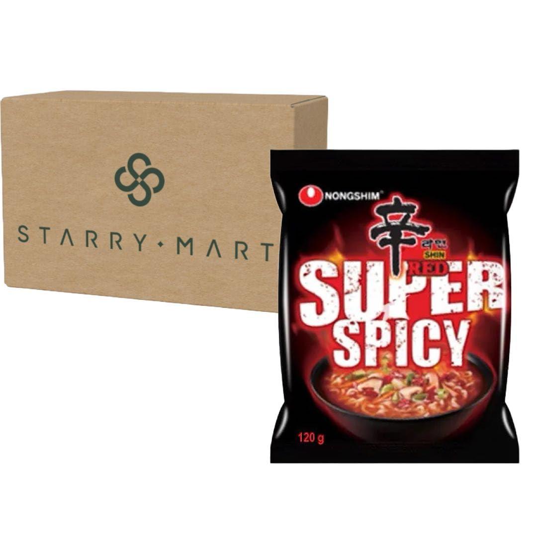 Nongshim SHIN RED Ramyun Super Spicy Ramen Noodles 120g (Pack of 40 ...