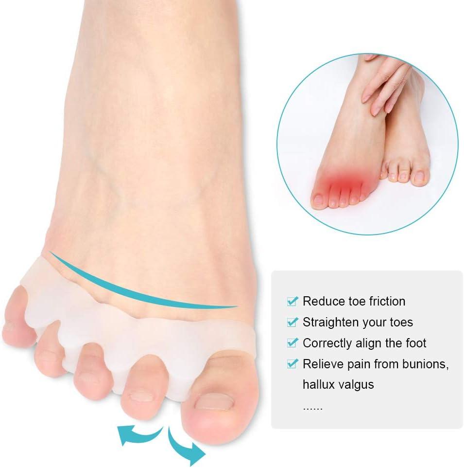 4 Pairs Gel Toe Separators and Bunion Correctors - Foot Pain Relief for ...