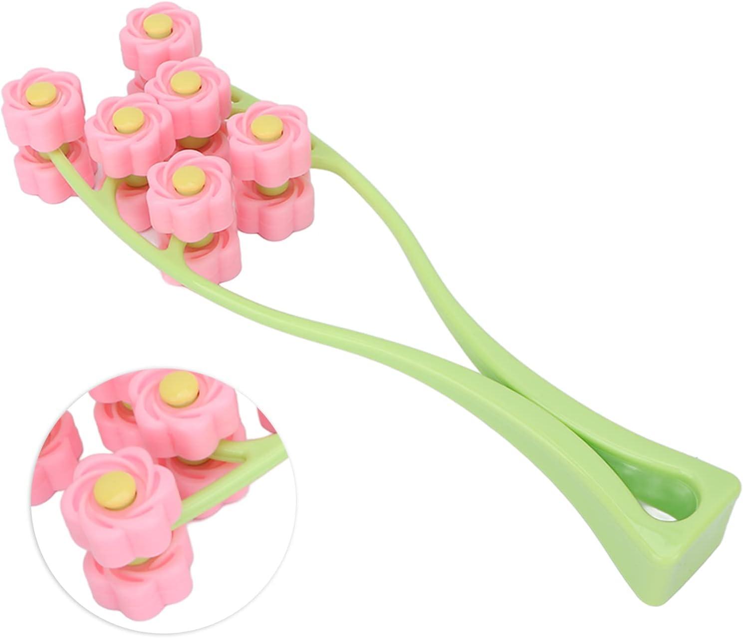 Flower Type Pink Face Massage Roller - Plastic Letter Shaped Face ...