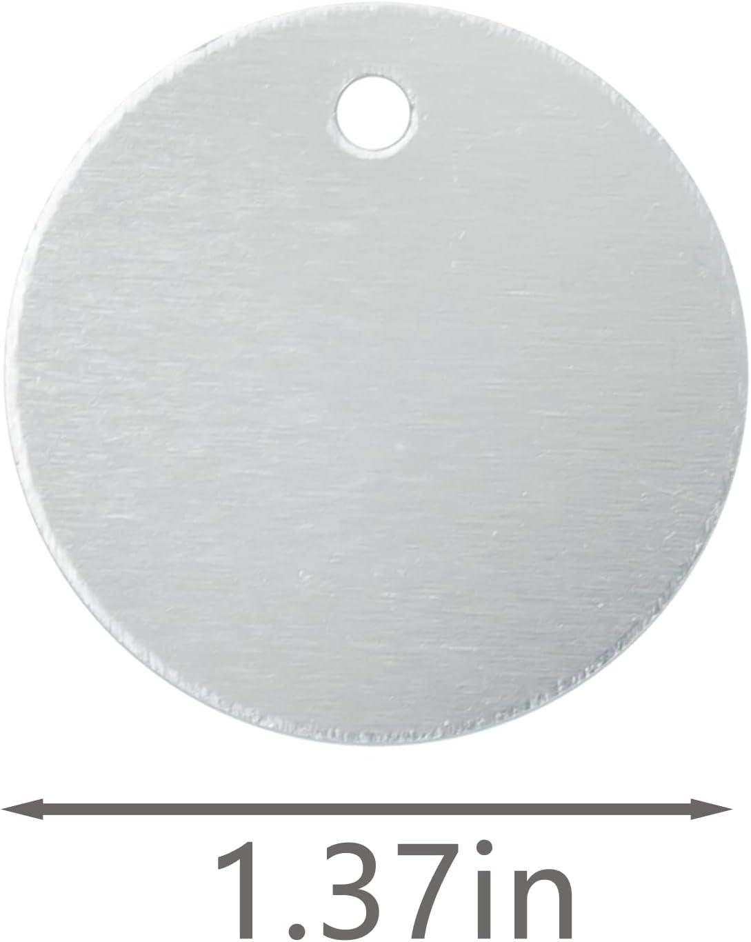 StayMax Round Aluminum Blank Tags Stamping Blanks Engraving Blanks 25 ...