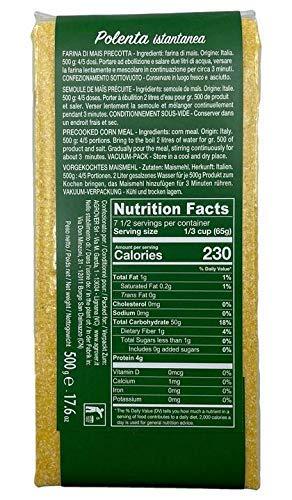 Sanniti Italian Instant Polenta 17.6 oz (Pack of 4) - Authentic Italian ...