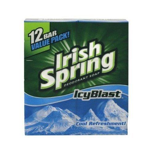 Irish Spring Icy Blast Deodorant Soap Value Pack - 12 Bars (3.75 Oz ...