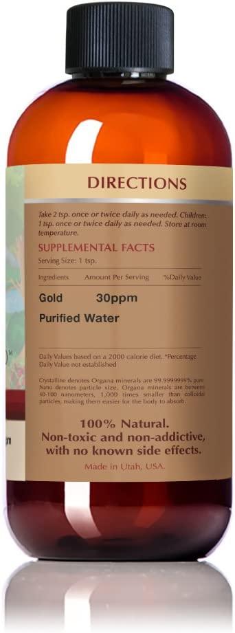 Organa Pure Crystalline Liquid Gold Supplement - 30 PPM - Colloidal ...