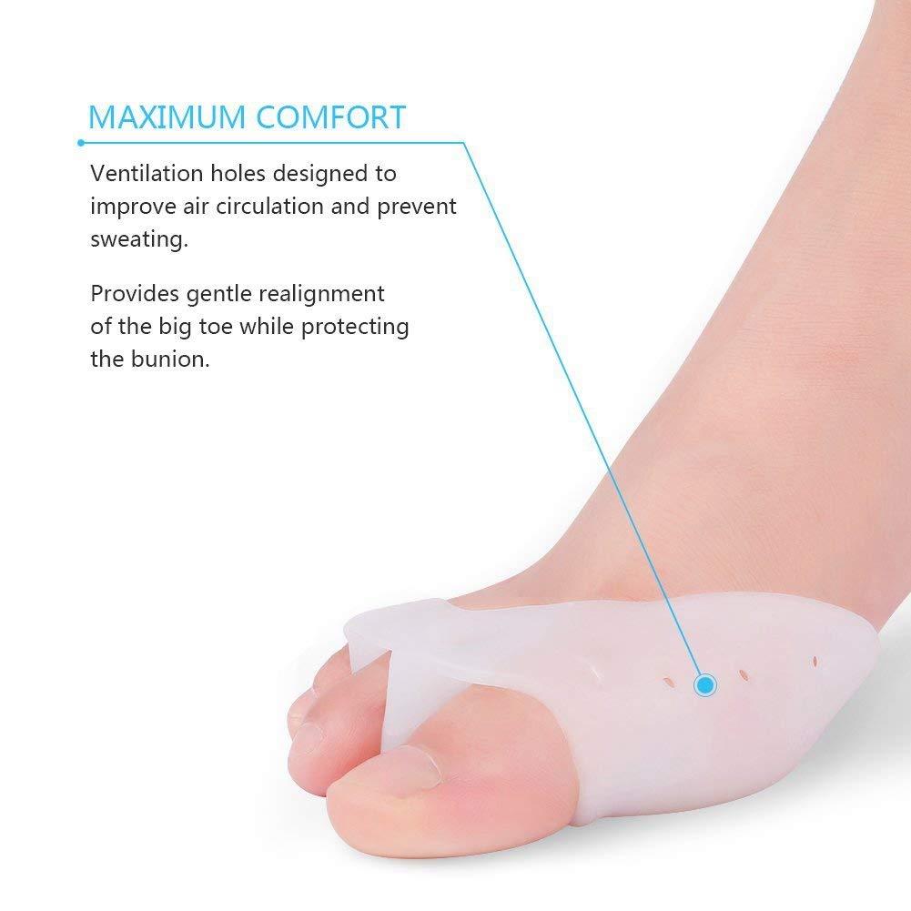 Bunion Relief Silicone Toe Separator and Corrector - Universal Size ...