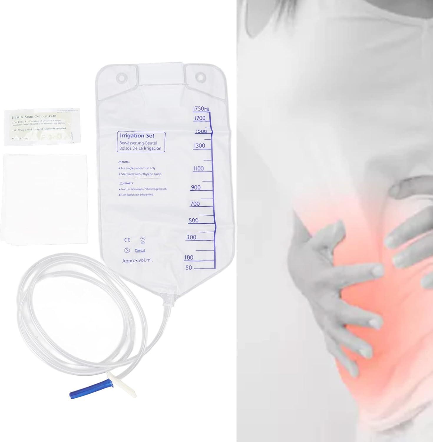 Buy Mrisata Inlet Bag - 1750ml One-Way Enema Set for At-Home Intestinal ...