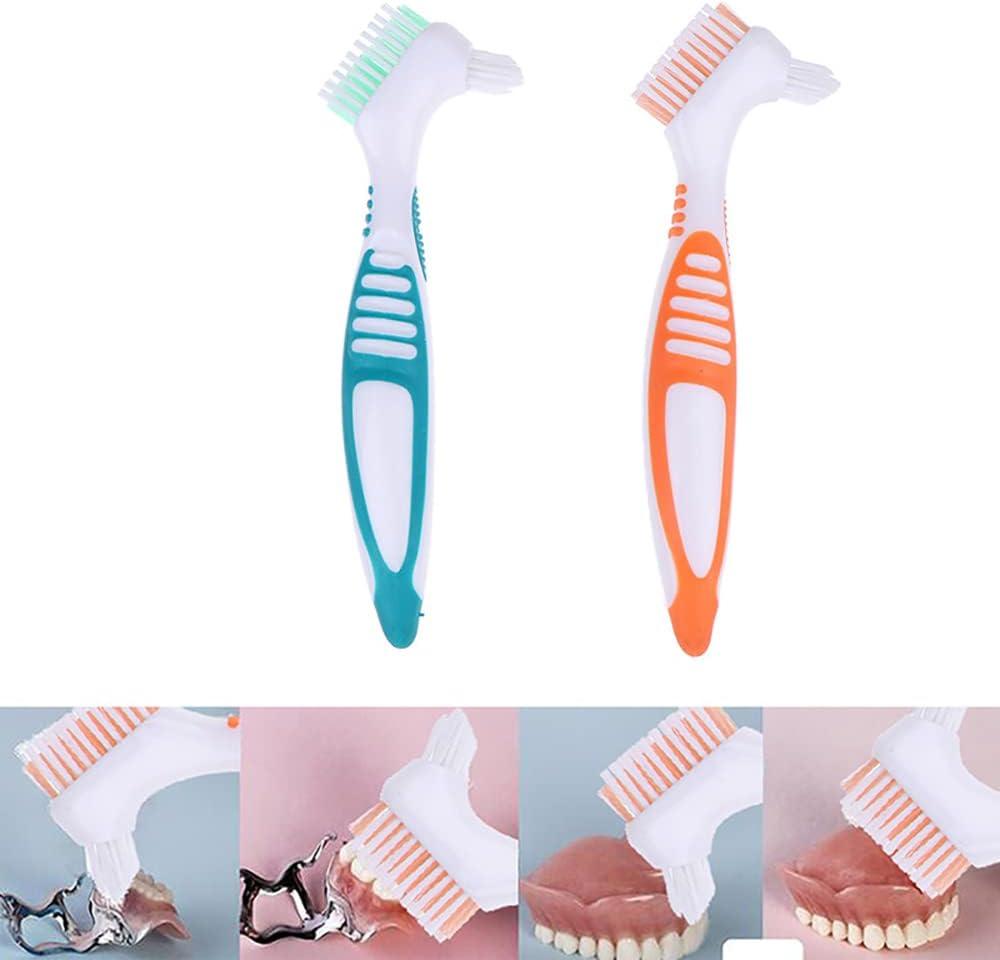 Portable Denture Double Sided Brush - Dual Head Toothbrush for False ...