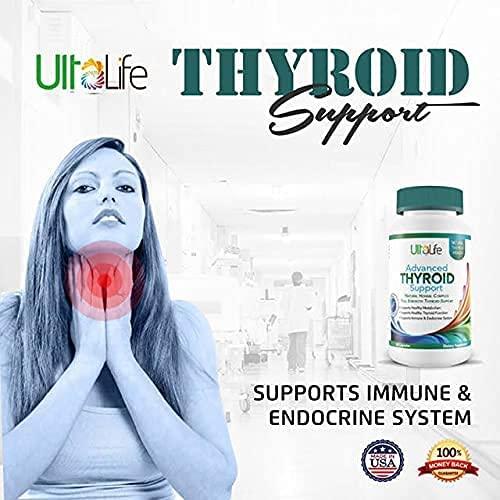 UltaLife Thyroid Support Complex with Iodine for Women Men. Safe ...
