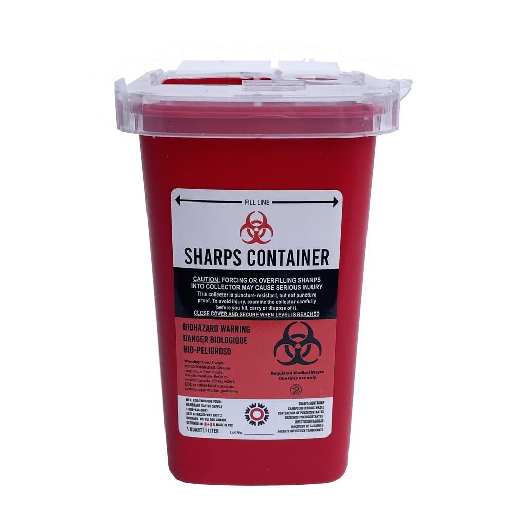 Hildbrandt 1 Quart Sharps Container - Needle and Syringe Disposal for ...