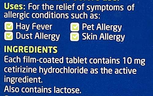 12 Months Supply Allacan Cetirizine Hayfever and Allergy Tablets 30 x ...