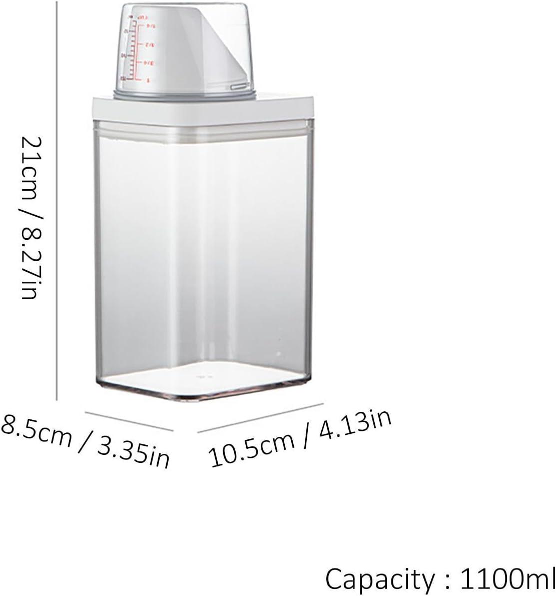 Detergent Dispenser Washing Powder Storage Bottle With Measuring Cup ...