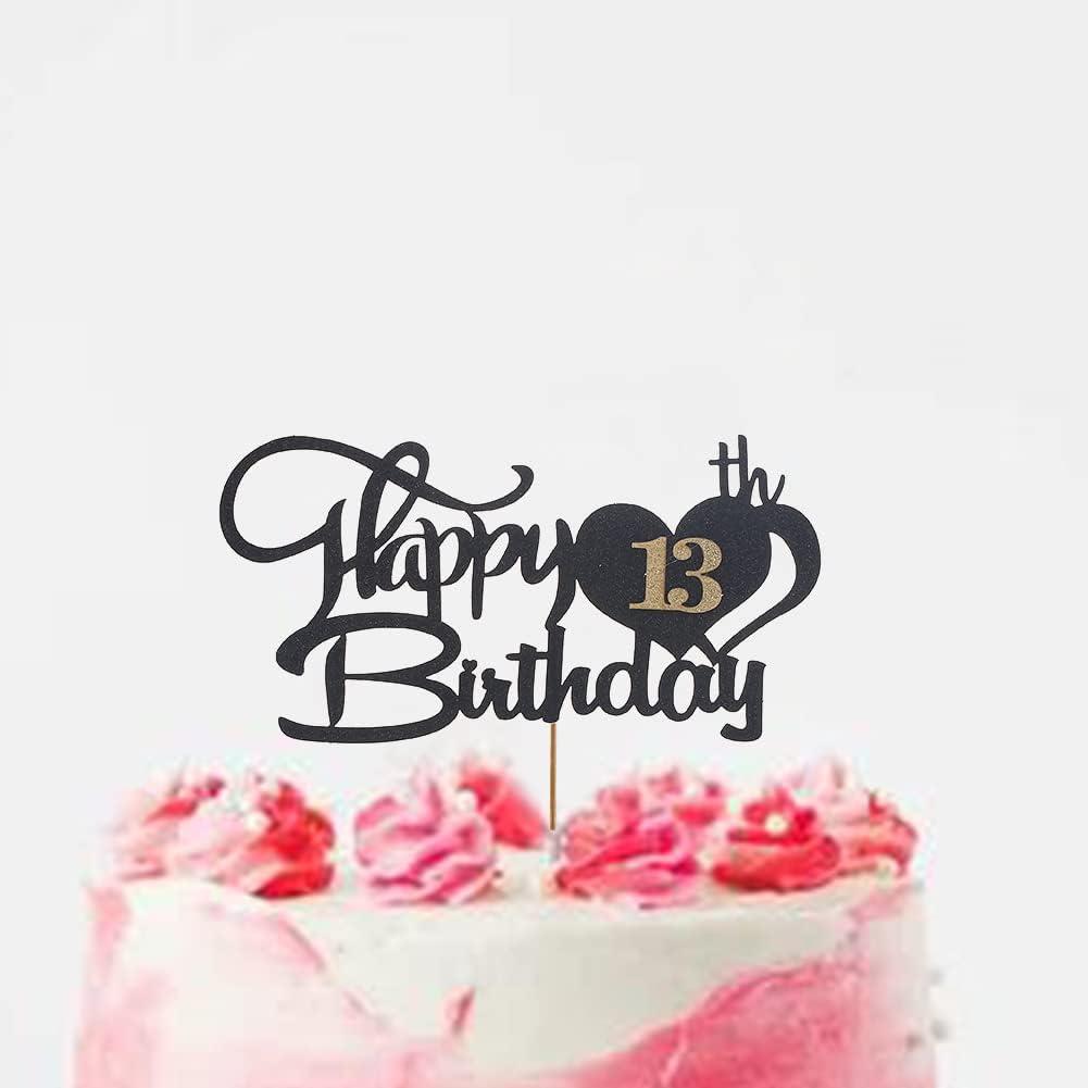 13 Cake Topper for 13th Birthday 13 Birthday Decoration Happy Birthday ...