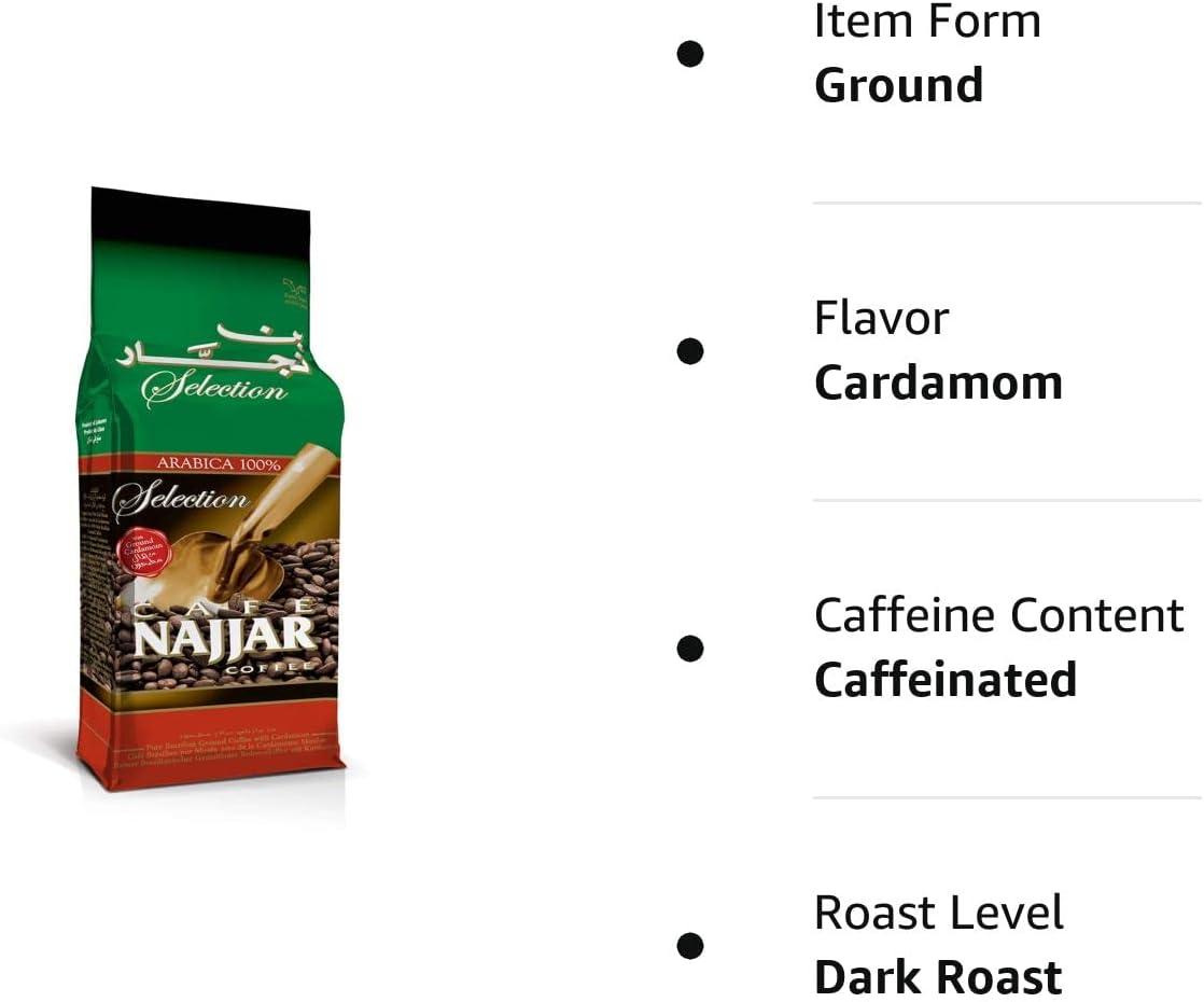 Cafe Najjar Classic Coffee with Ground Cardamom 450g - Premium Lebanese ...
