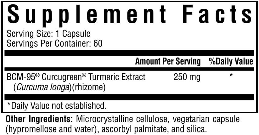 Premium Curcumin BCM-95 Capsules for Antioxidant Defense | 250MG Bio ...
