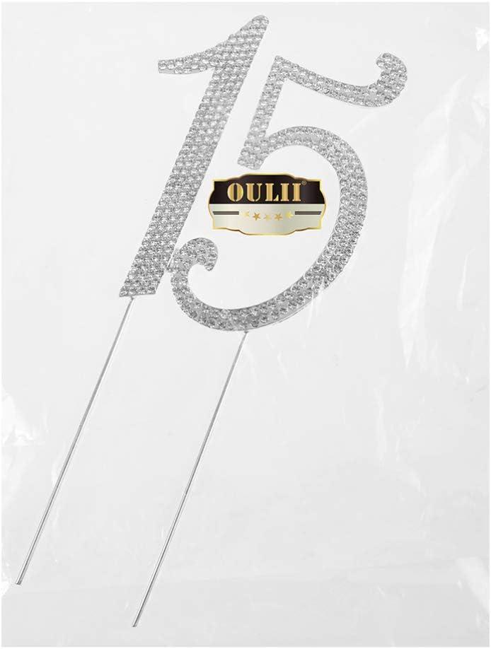 PRETYZOOM quinceanera decorations 15 cake topper quince paste birthday ...