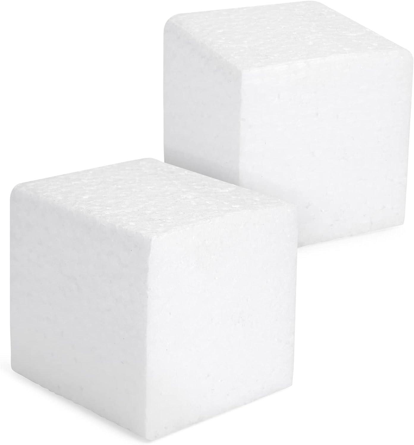 36 Pack Blank Foam Cubes and Square Blocks for Crafts and School ...