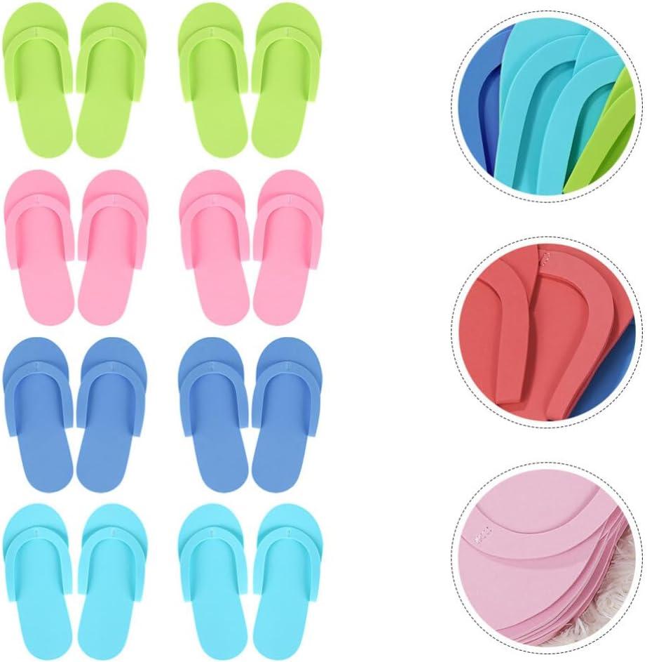 24 Pairs Disposable Pedicure Slippers - Multi Color Foam Foldable Salon ...