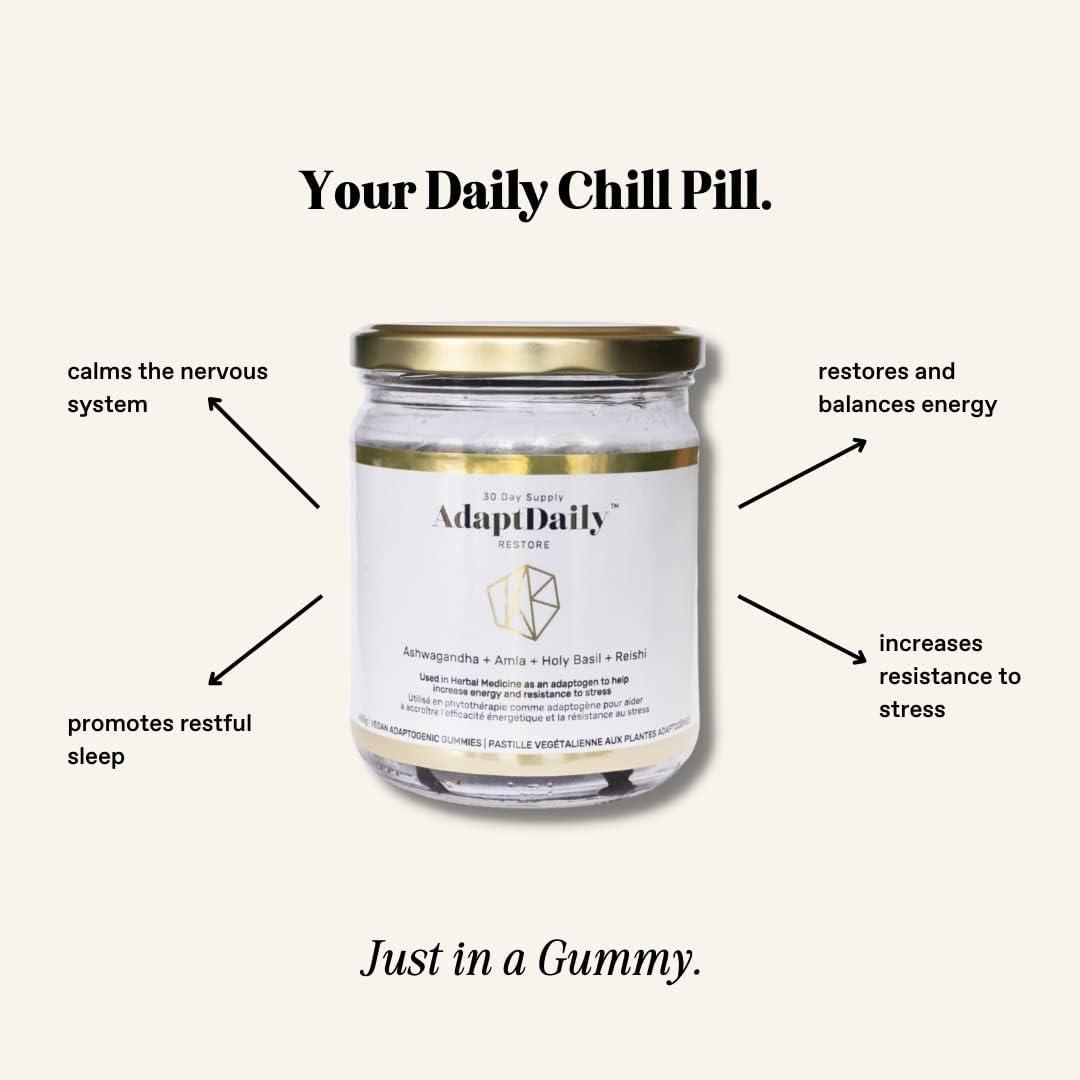 AdaptDaily Restore Organic Adaptogenic Herbs Blend - 1 Month Supply ...